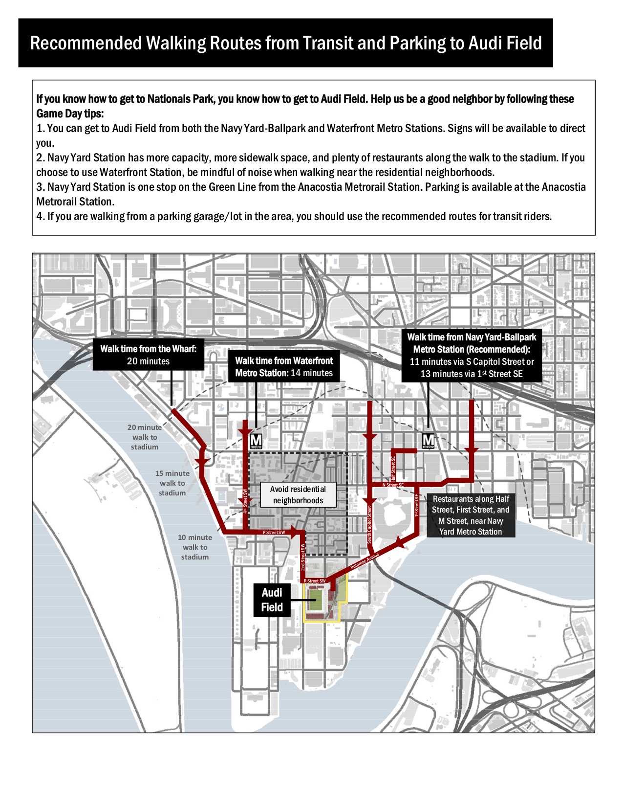 Getting To Audi Field | Transportation | Buzzard Point | D.C.