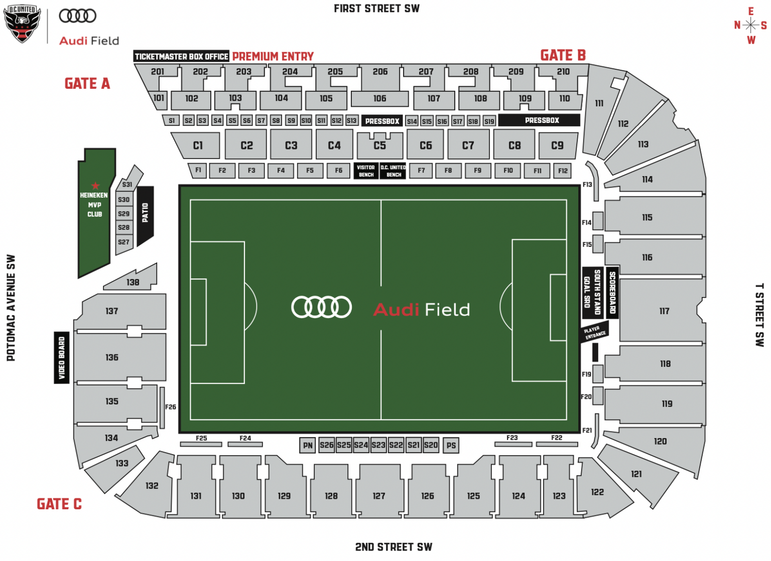 Stadium Maps - Audi Field